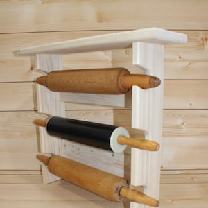 Rolling Pin Rack With Three Slots – Rolling Pin Rack With Shelf ...