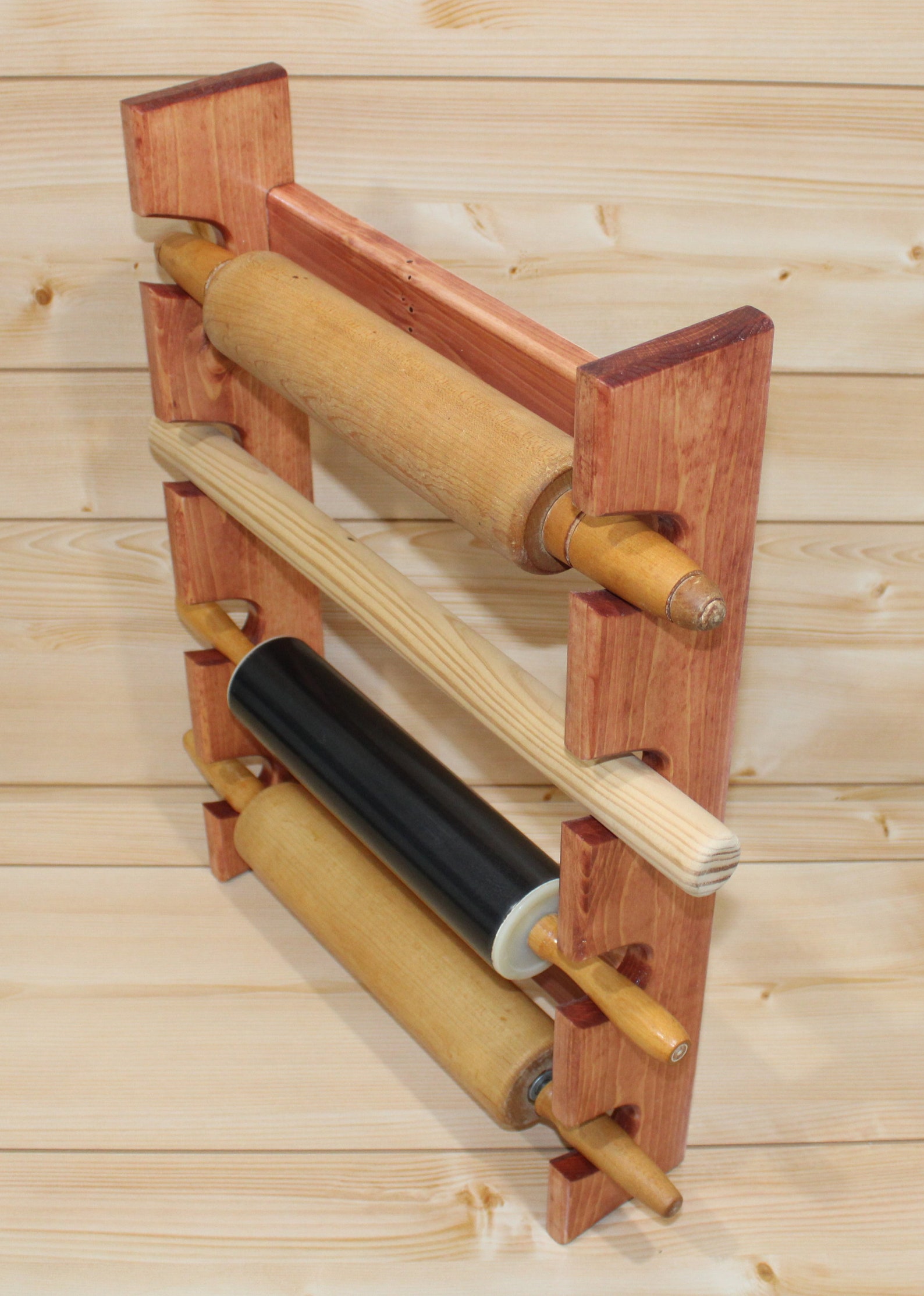 Rolling Pin Rack With Four Slots Multiple Rolling Pin Rack | Etsy