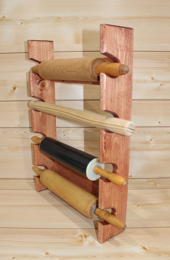 Rolling Pin Rack With Four Slots Multiple Rolling Pin Rack - Etsy