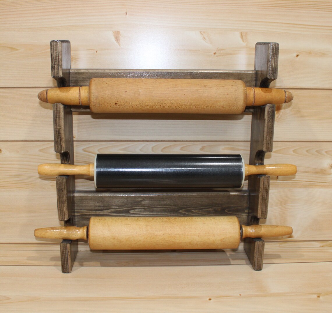 Rolling Pin Rack With Three Slots - Multiple Rolling Pin Rack - Rolling ...