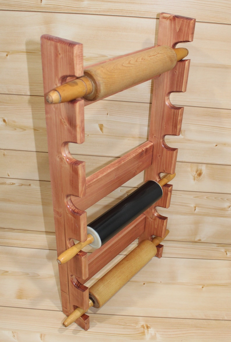 Rolling Pin Rack With Six Slots Multiple Rolling Pin Rack - Etsy