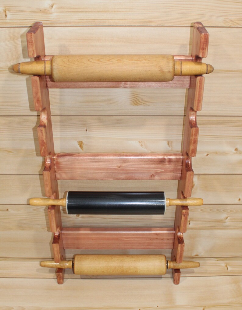 Rolling Pin Rack With Six Slots - Multiple Rolling Pin Rack - Rolling ...