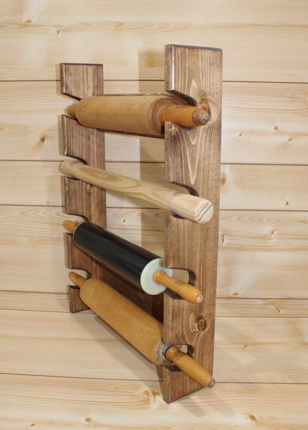 Rolling Pin Rack With Four Slots - Multiple Rolling Pin Rack - Rolling ...