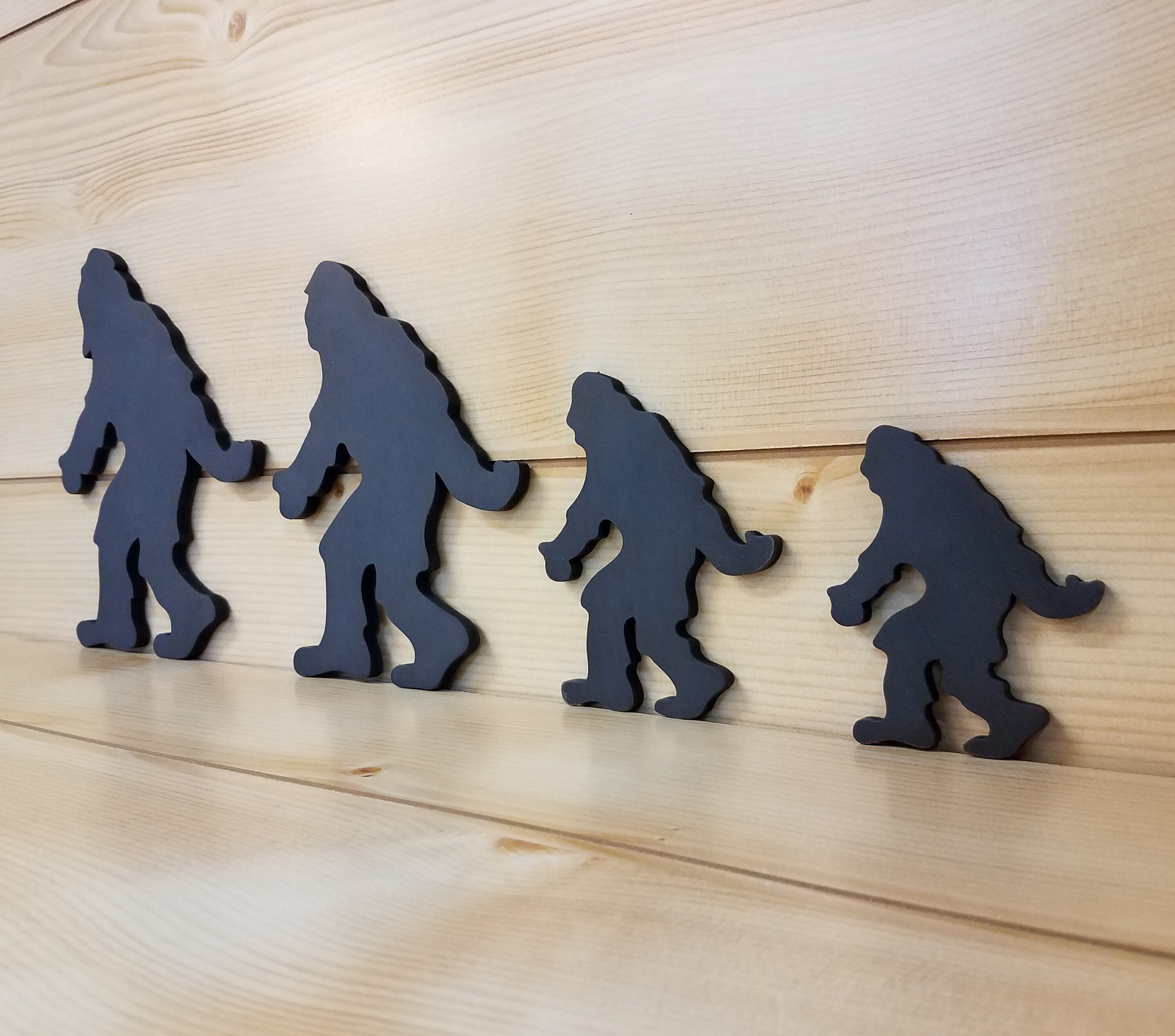 Bigfoot Family of 4 Sasquatch Family of 4 Bigfoot Wall Art | Etsy