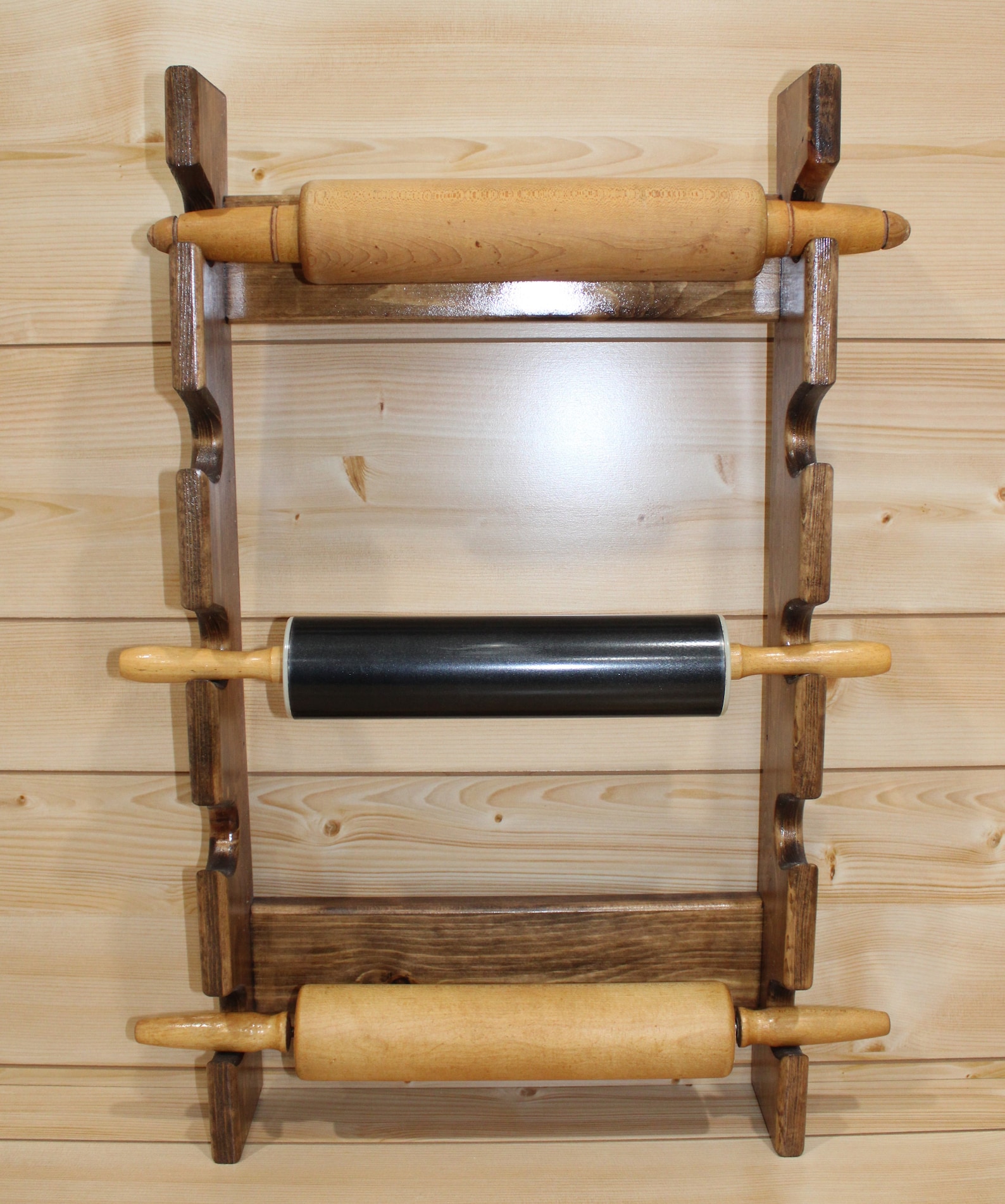 Rolling Pin Rack With Five Slots Multiple Rolling Pin Rack | Etsy