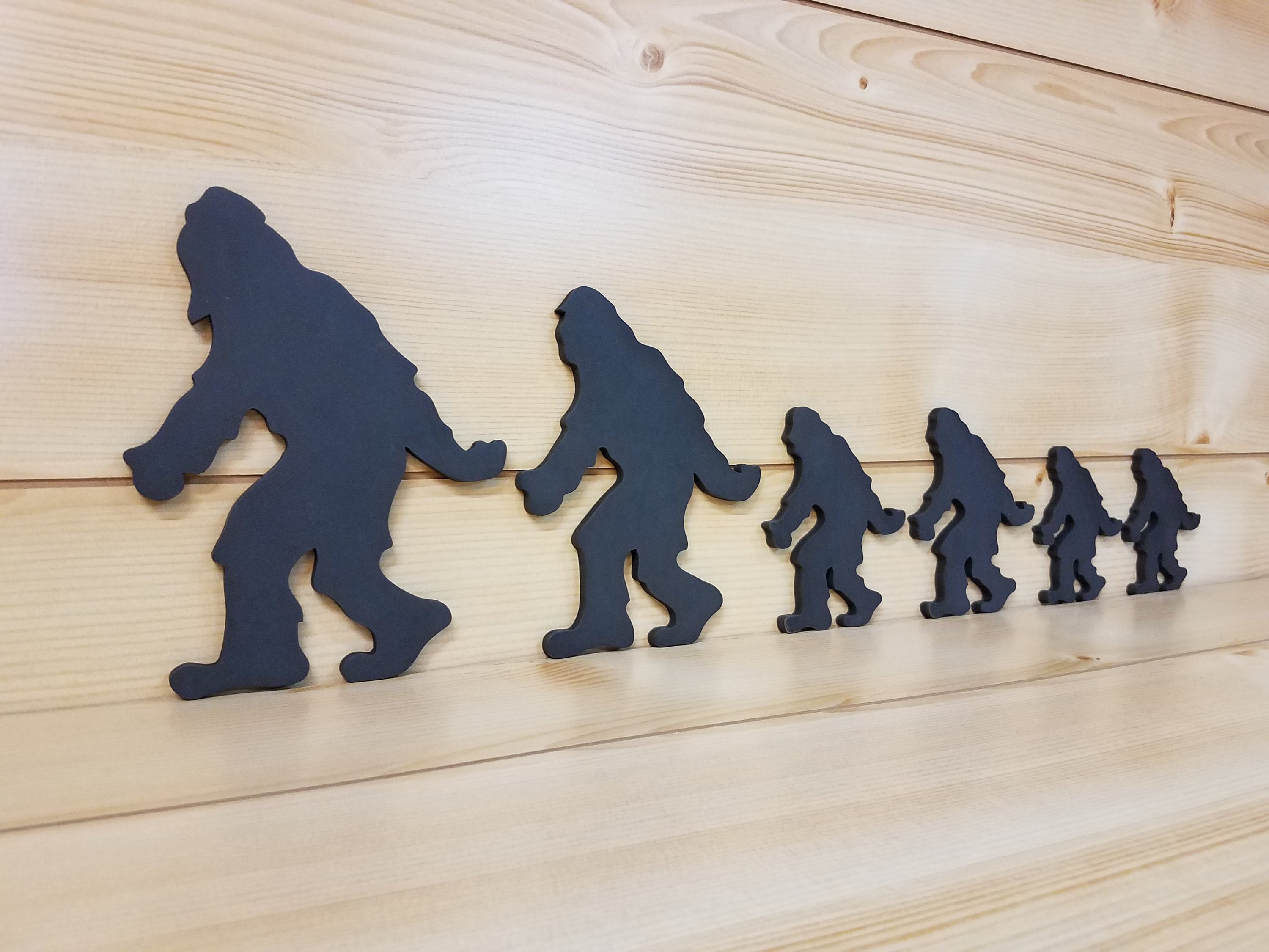 Bigfoot Family of 6 - Sasquatch Family of 6 - Bigfoot Wall Art ...