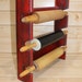 Red Rolling Pin Rack With Three Slots Multiple Rolling Pin Rack Rolling ...