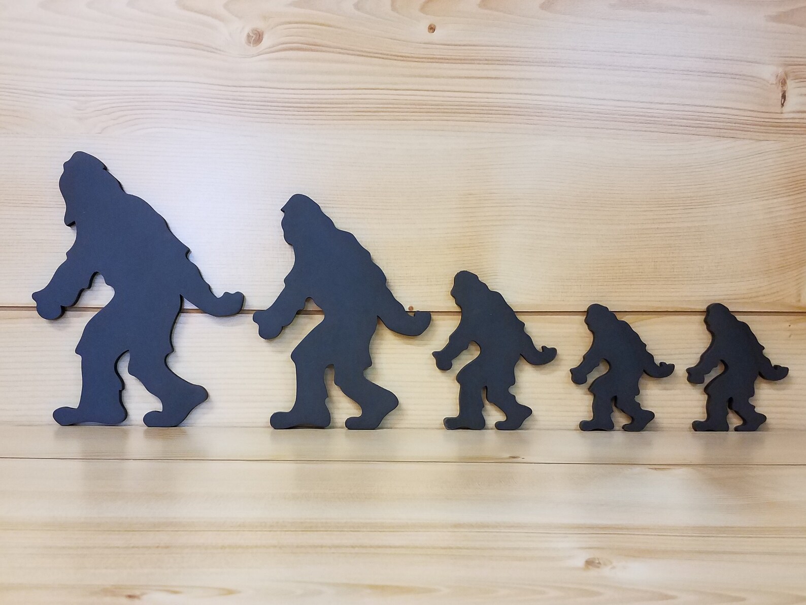 Bigfoot Family of 5 Sasquatch Family of 5 Bigfoot Wall Art - Etsy