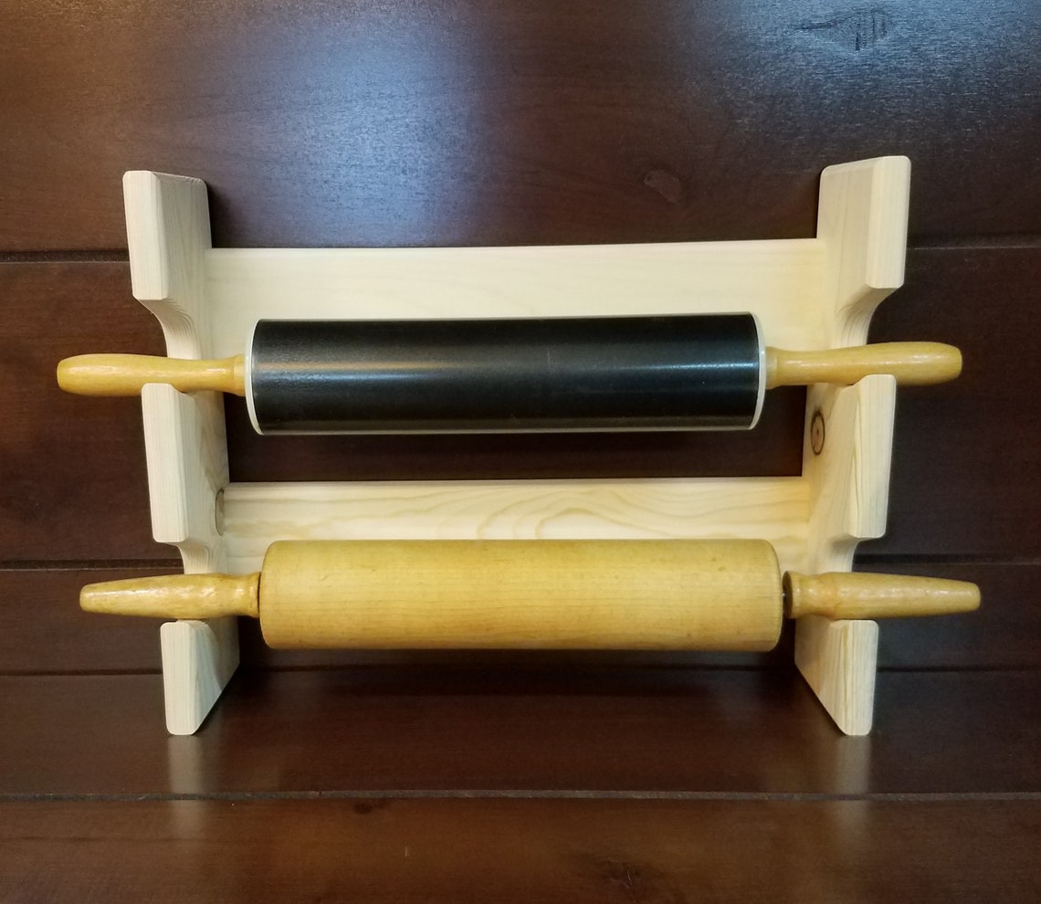 Rolling Pin Rack With Two Slots Multiple Rolling Pin Rack | Etsy