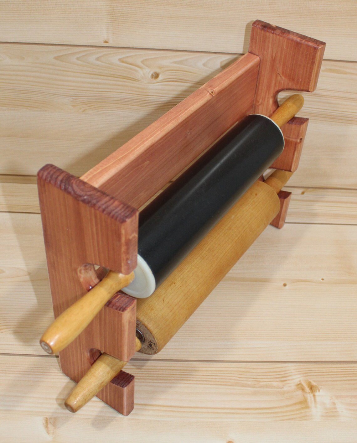 Rolling Pin Rack with Two Slots Multiple Rolling Pin Rack | Etsy