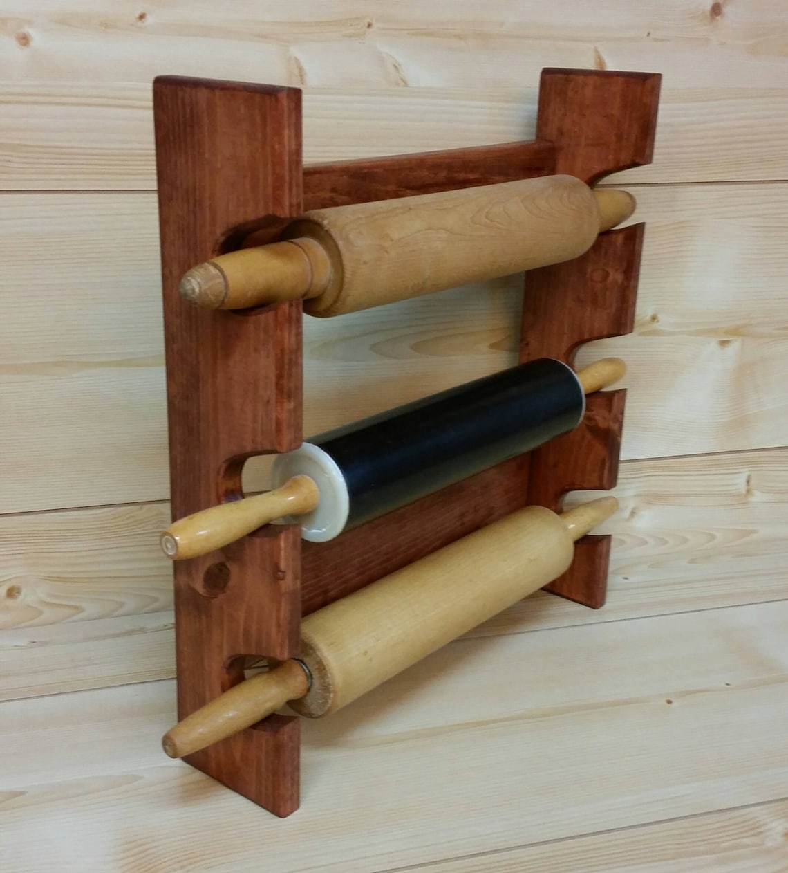 Rolling Pin Rack with Three Slots Multiple Rolling Pin Rack | Etsy