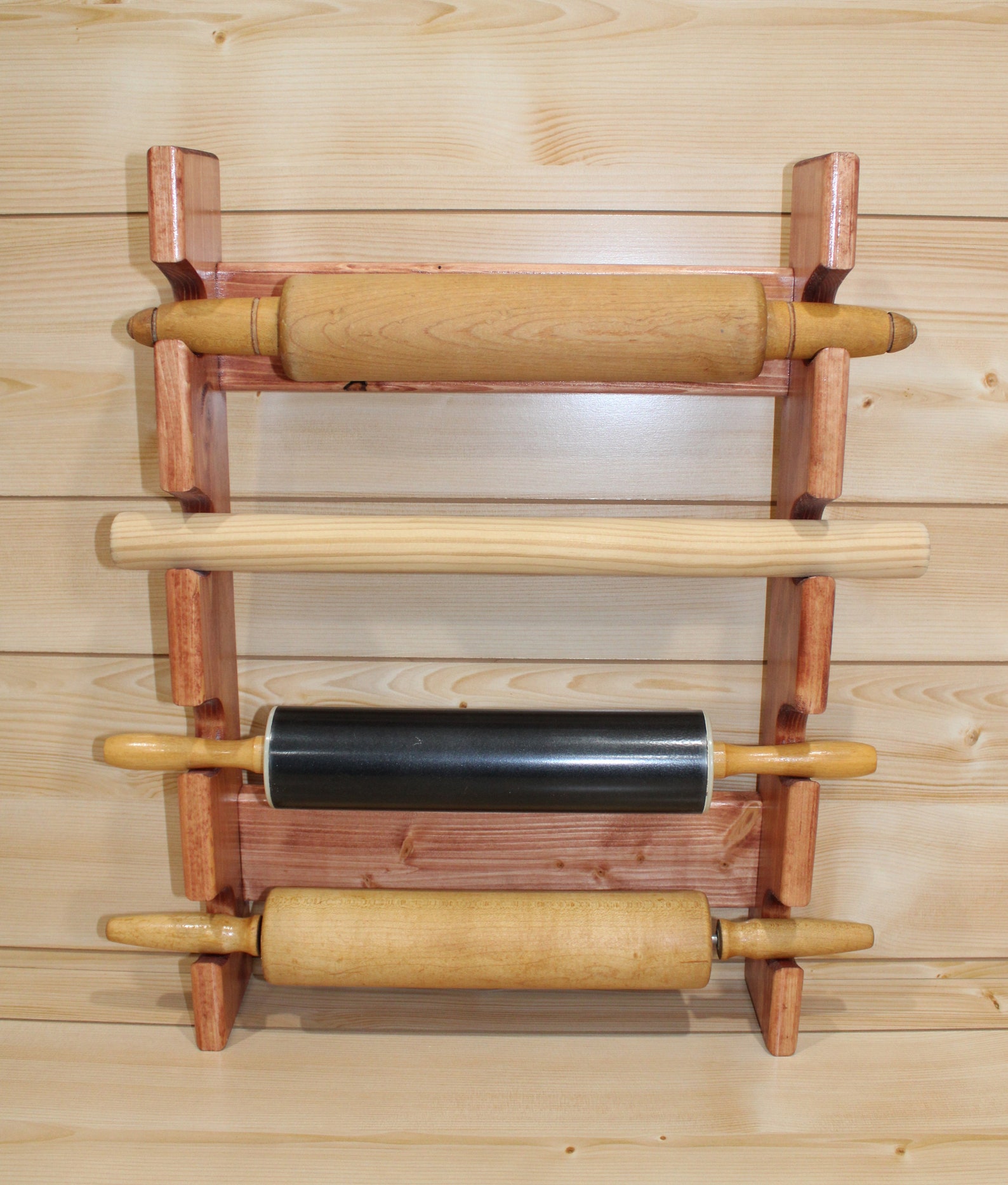 Rolling Pin Rack With Four Slots Multiple Rolling Pin Rack - Etsy