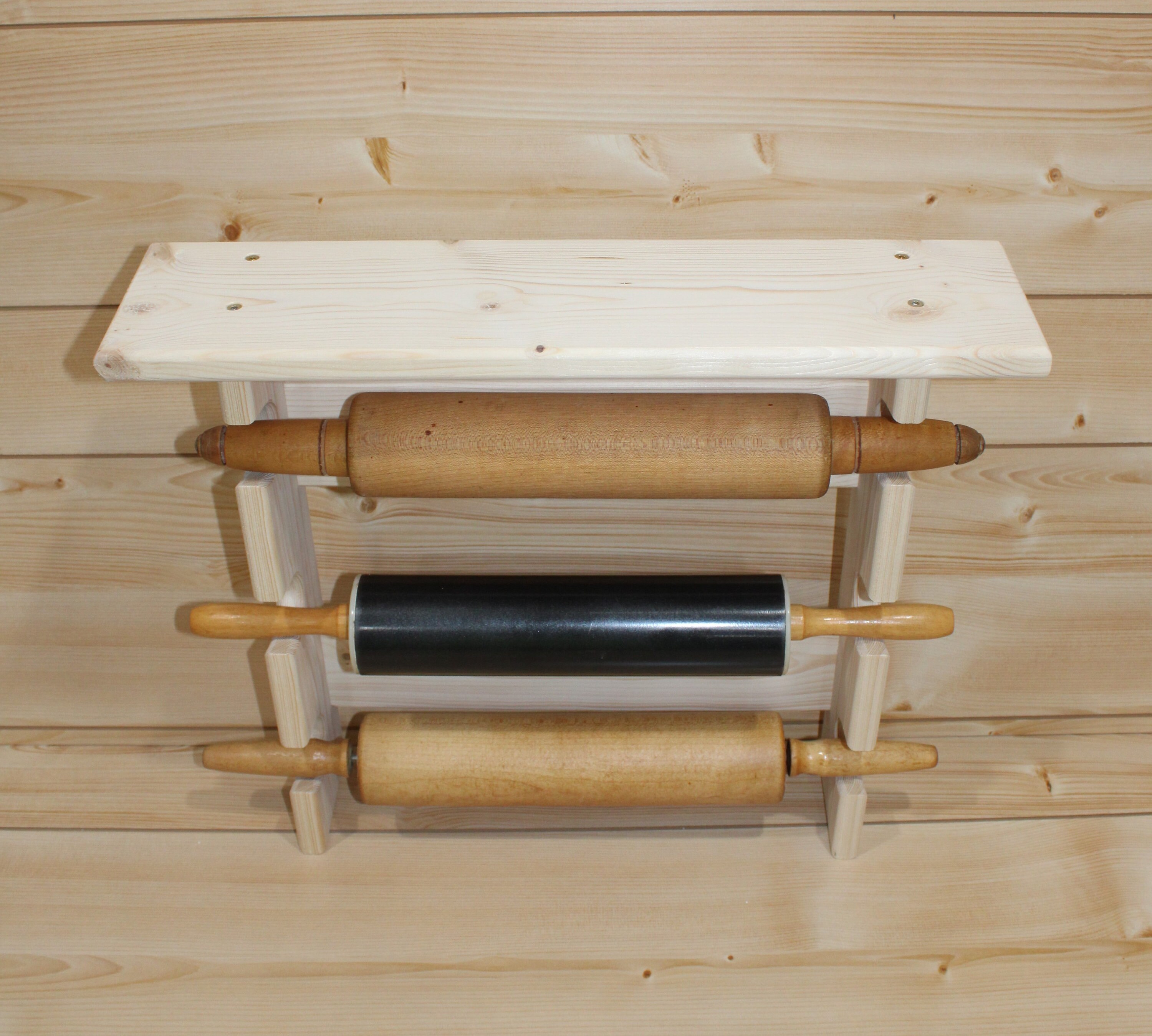 Rolling Pin Rack With Three Slots Rolling Pin Rack With - Etsy
