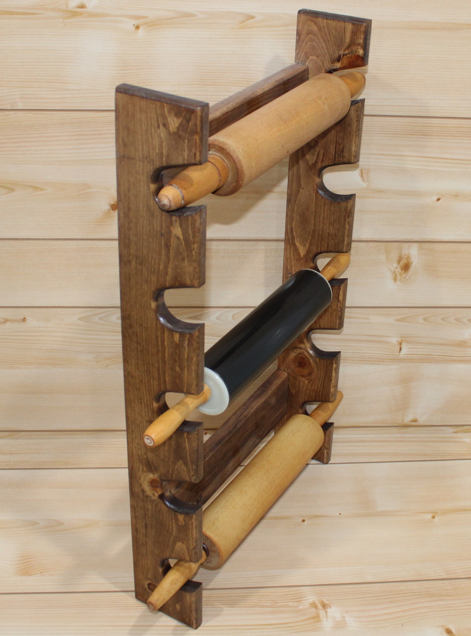 Rolling Pin Rack With Five Slots Multiple Rolling Pin Rack | Etsy