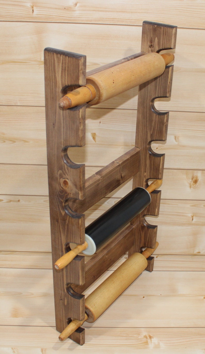 Rolling Pin Rack With Six Slots Multiple Rolling Pin Rack | Etsy
