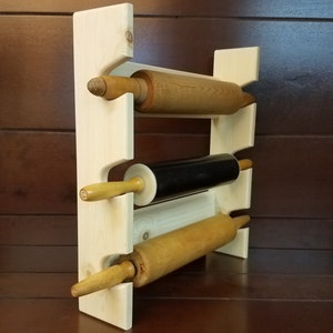 Rolling Pin Rack With Three Slots - Multiple Rolling Pin Rack - Rolling ...