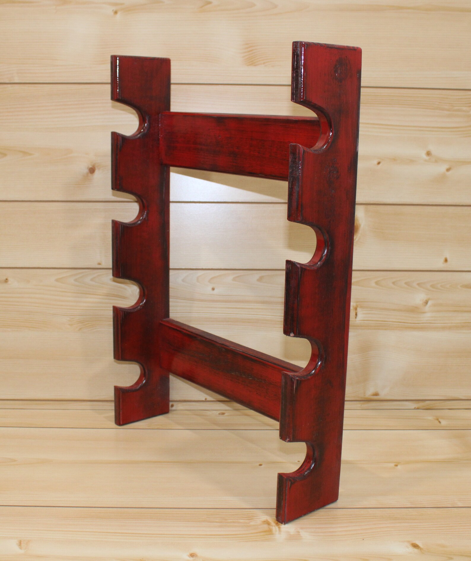 Red Rolling Pin Rack With Four Slots - Multiple Rolling Pin Rack ...