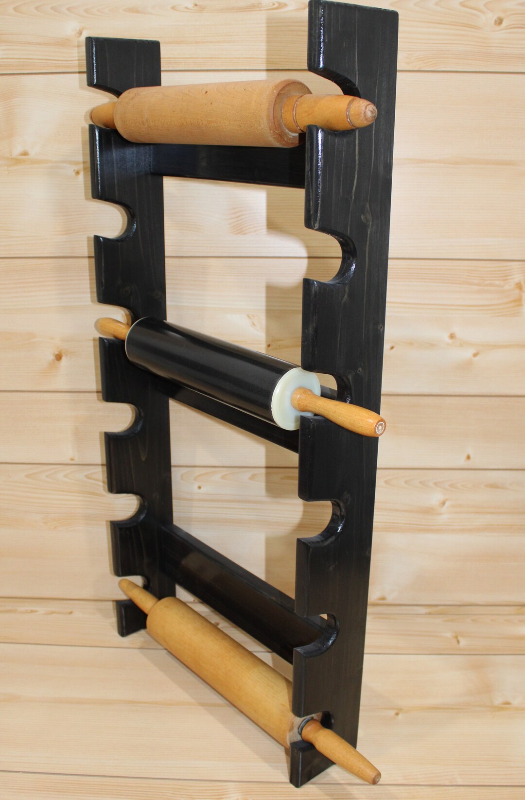 Estante de rodillo con seis ranuras Estante de rodillo negro Estante de ...