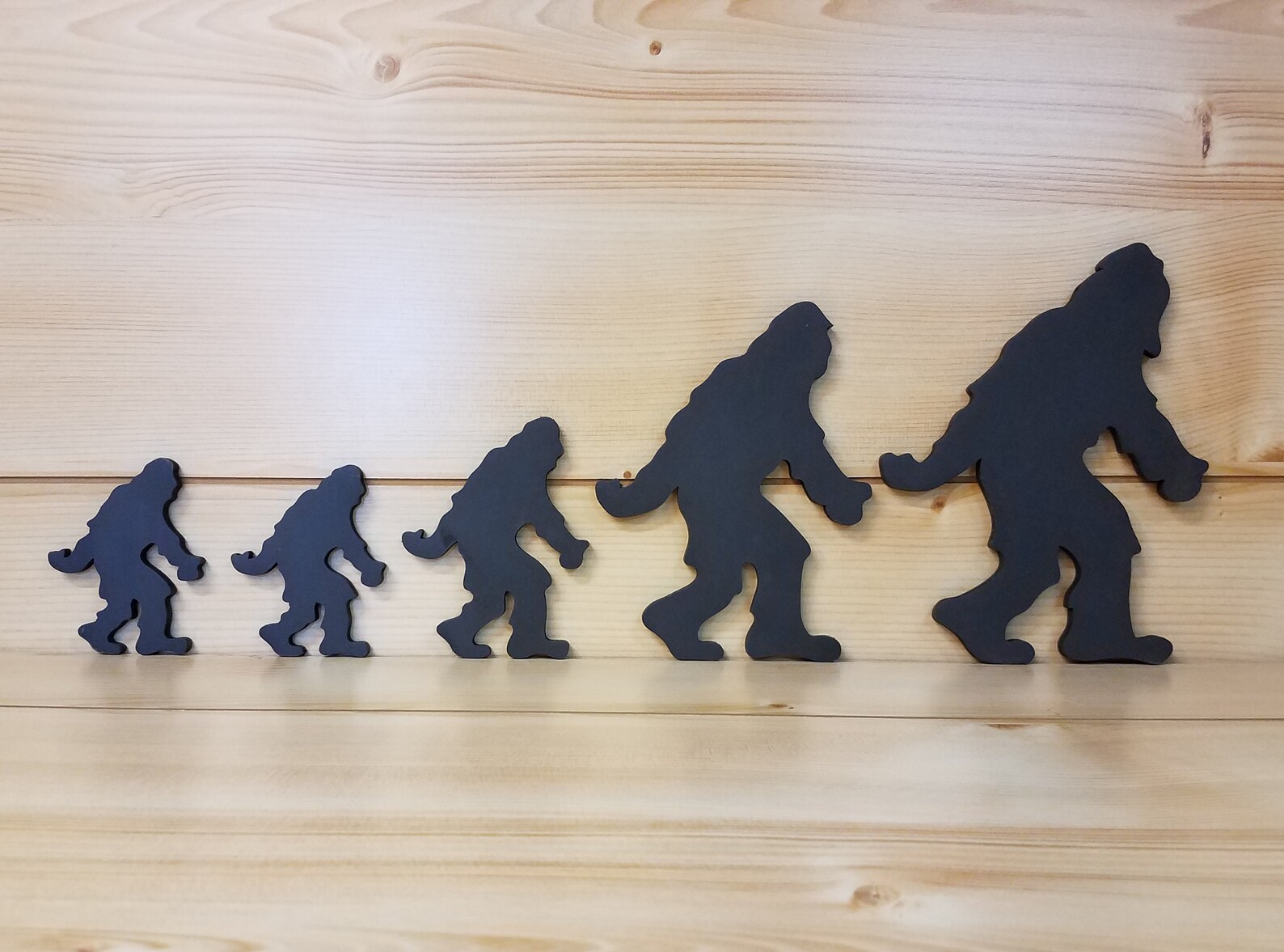 Bigfoot Family of 5 Sasquatch Family of 5 Bigfoot Wall Art - Etsy
