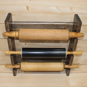 Rolling Pin Rack With Three Slots - Multiple Rolling Pin Rack - Rolling ...