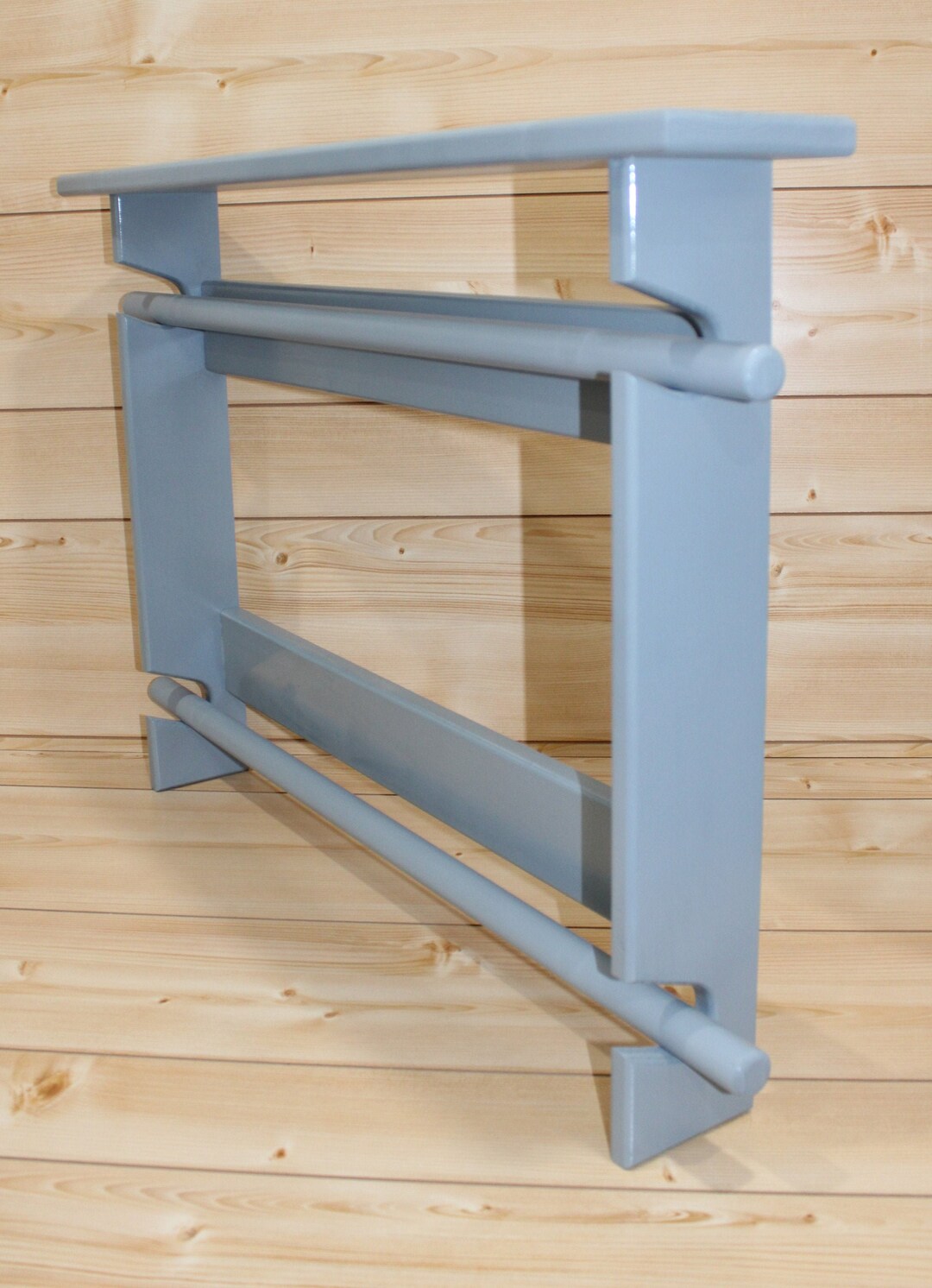 Wooden Quilt Rack With Shelf – Handmade Quilt Rack for Two Quilts ...