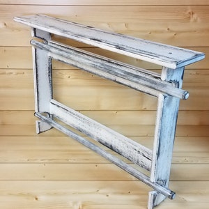 Quilt Rack - Antique White Quilt Rack - Wood Quilt Rack - Quilt Rack ...