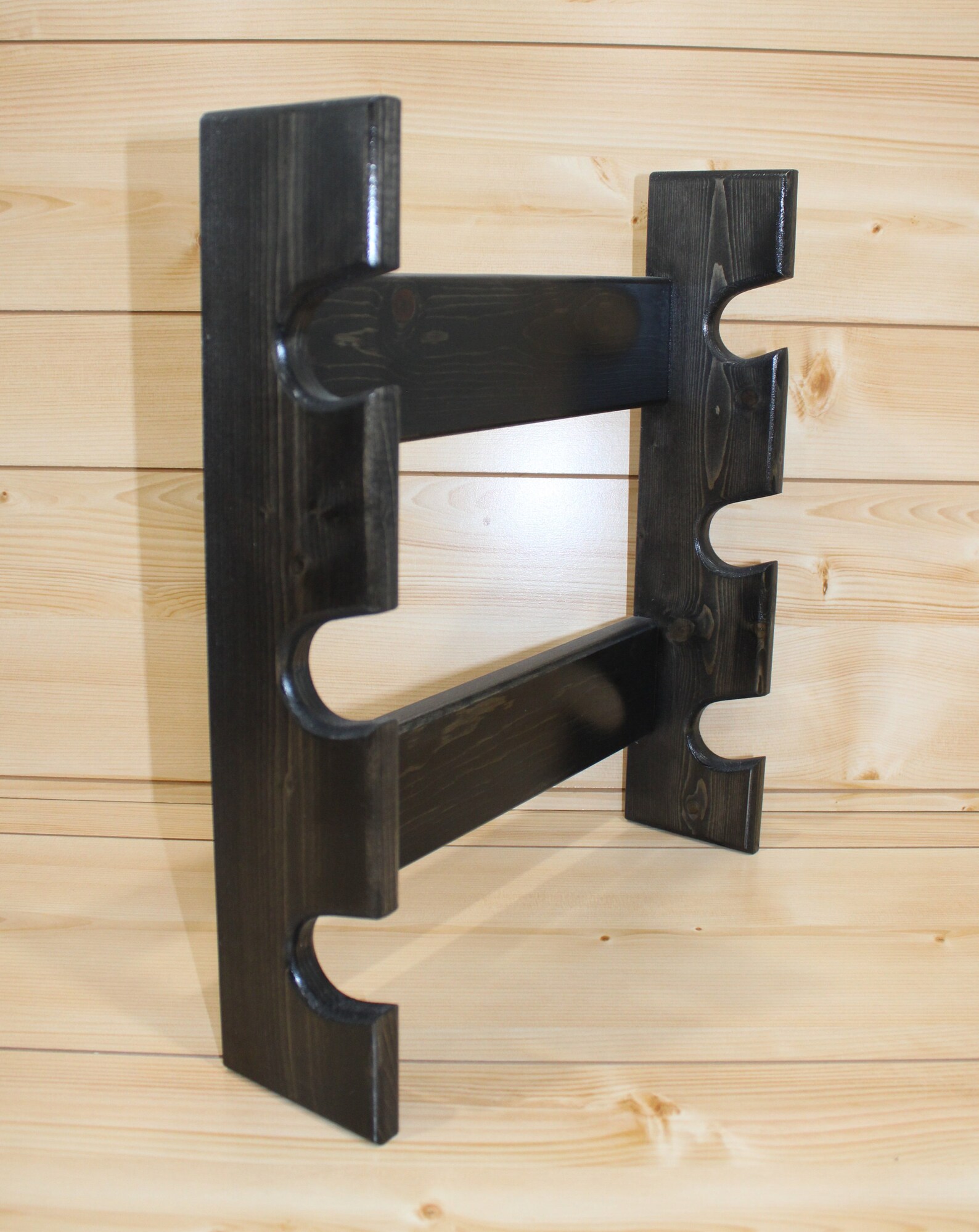 Rolling Pin Rack With Three Slots Black Rolling Pin Rack - Etsy