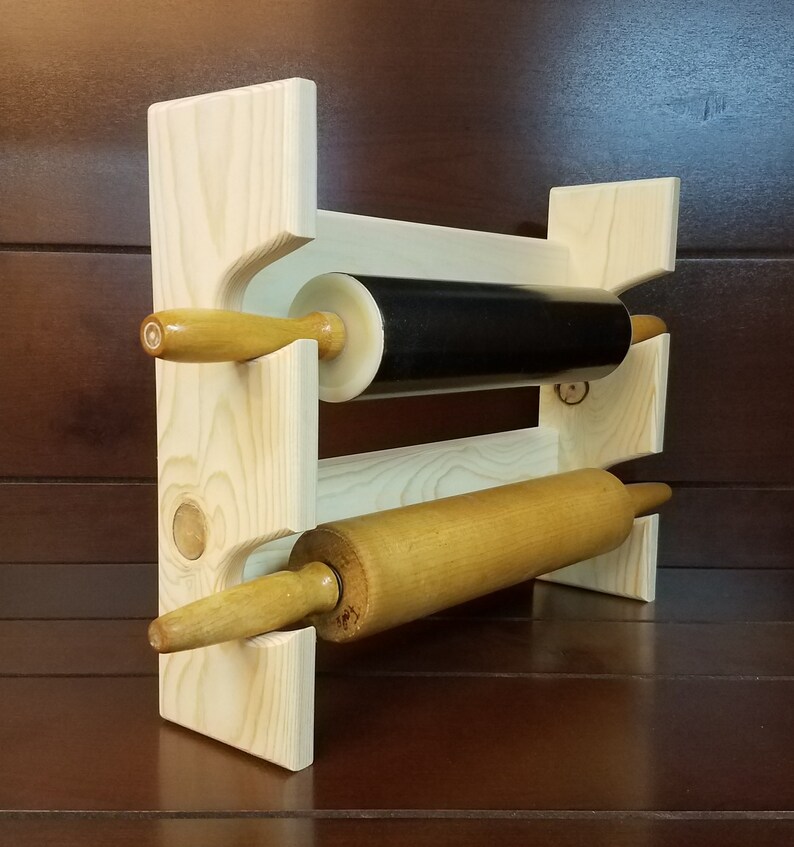 Rolling Pin Rack With Two Slots Multiple Rolling Pin Rack | Etsy
