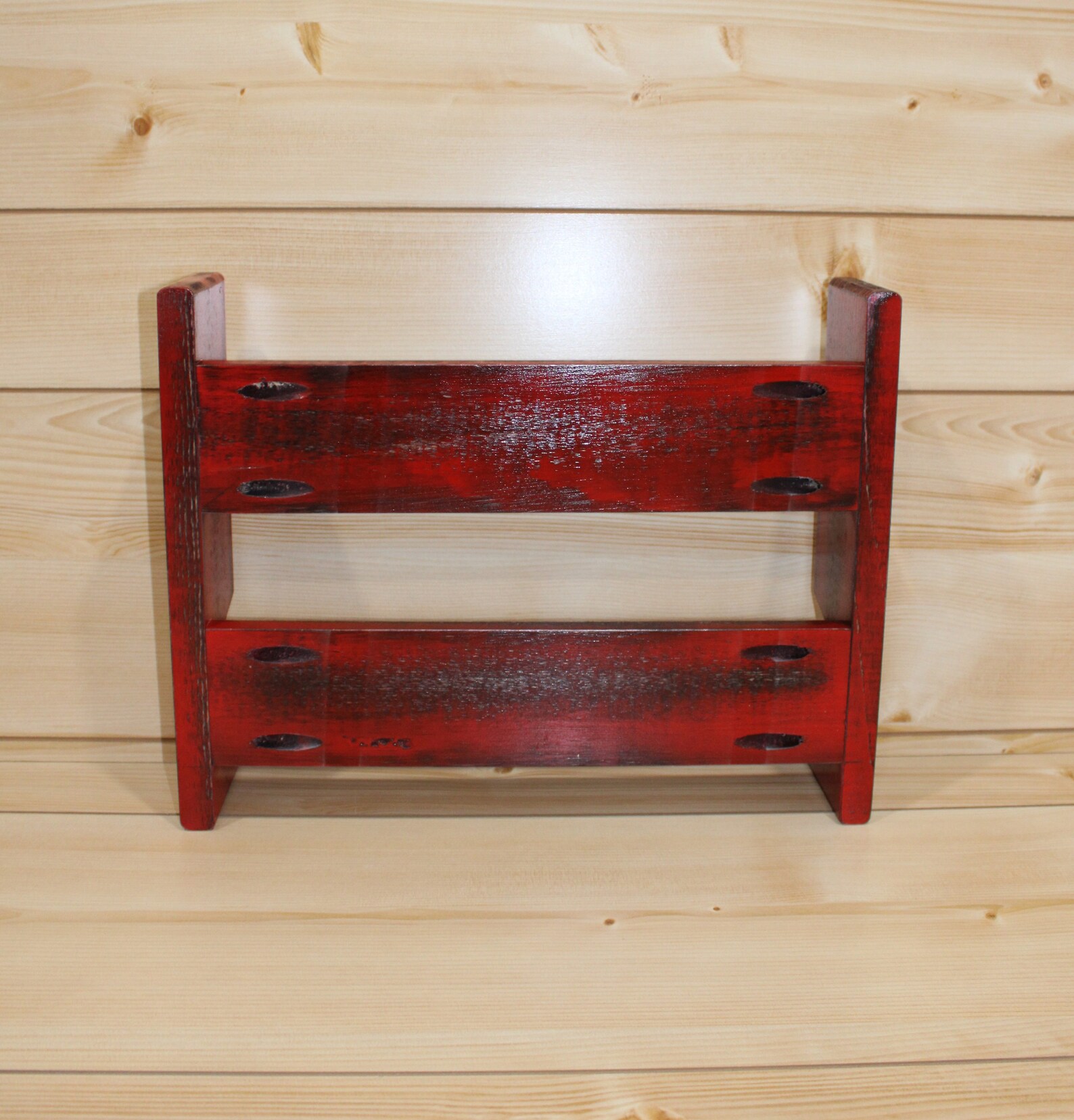 Red Rolling Pin Rack With Two Slots Multiple Rolling Pin - Etsy