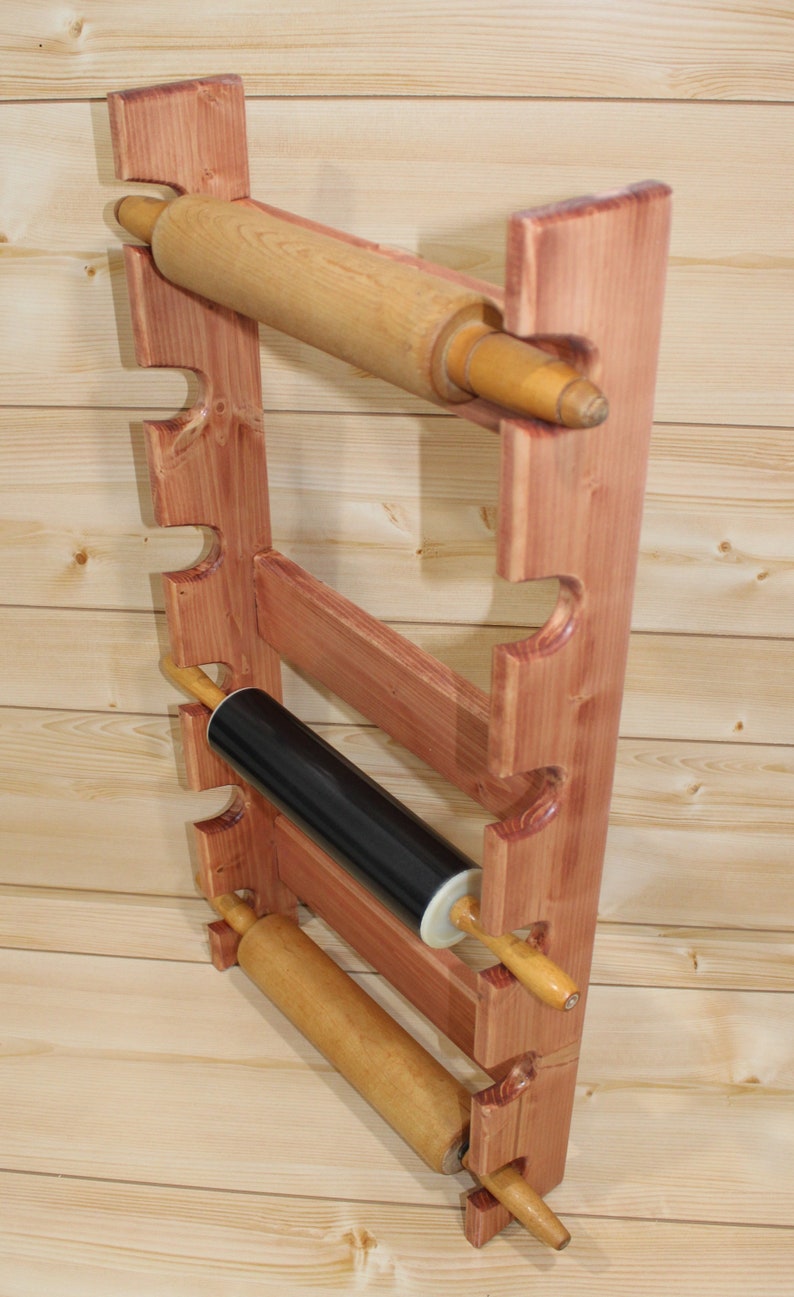 Rolling Pin Rack With Six Slots Multiple Rolling Pin Rack - Etsy