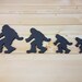 Bigfoot Family of 4 Sasquatch Family of 4 Bigfoot Wall Art Sasquatch ...