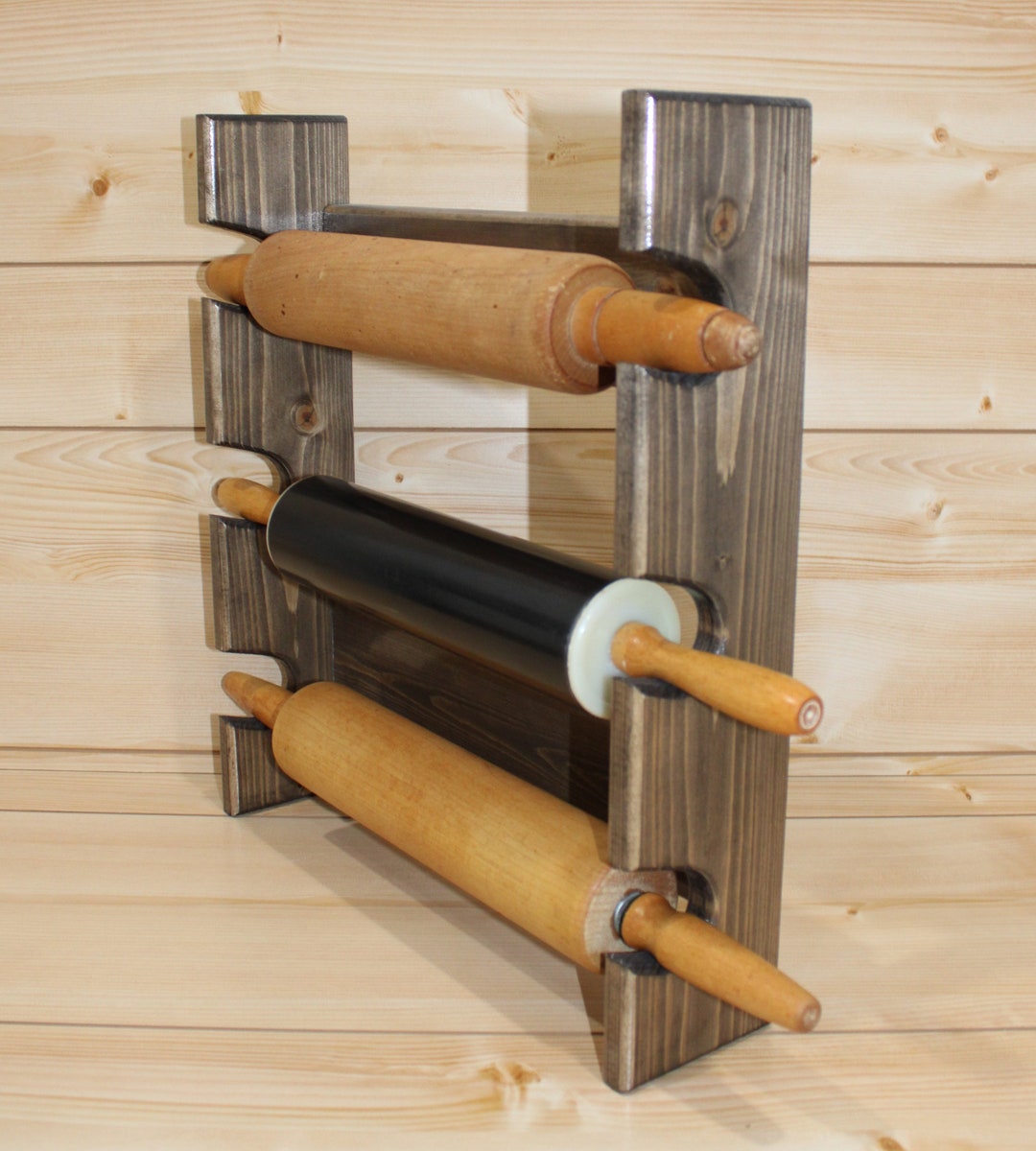 Rolling Pin Rack With Three Slots Multiple Rolling Pin Rack Rolling Pin ...