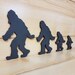 Bigfoot Family of 4 Sasquatch Family of 4 Bigfoot Wall Art Sasquatch ...