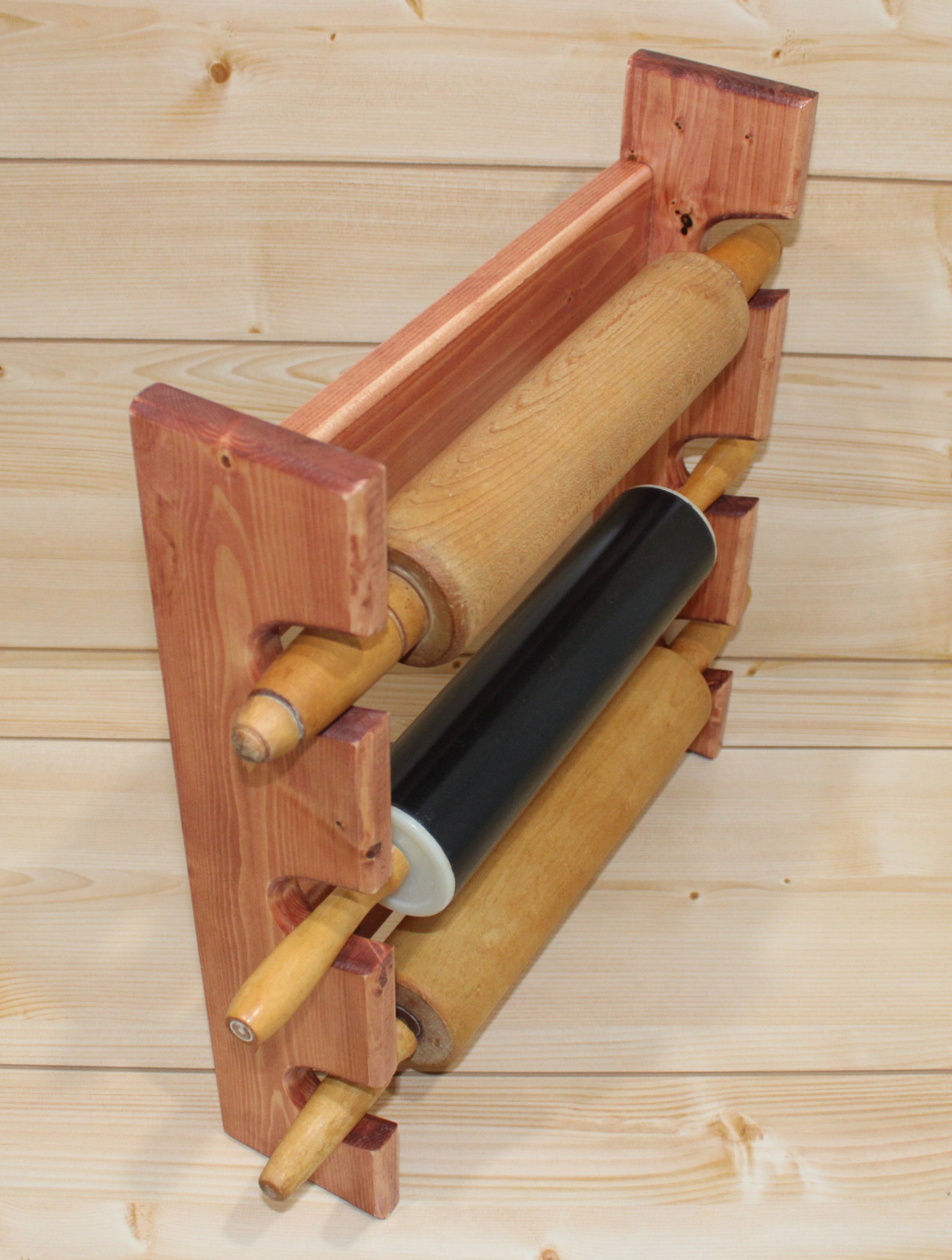 Rolling Pin Rack With Three Slots Multiple Rolling Pin Rack - Etsy