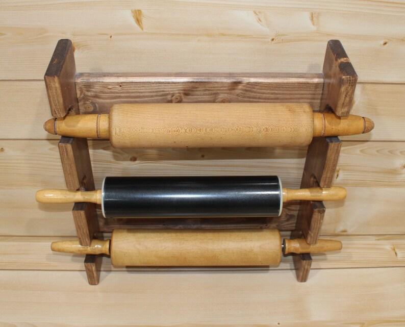 Rolling Pin Rack With Three Slots Multiple Rolling Pin Rack - Etsy