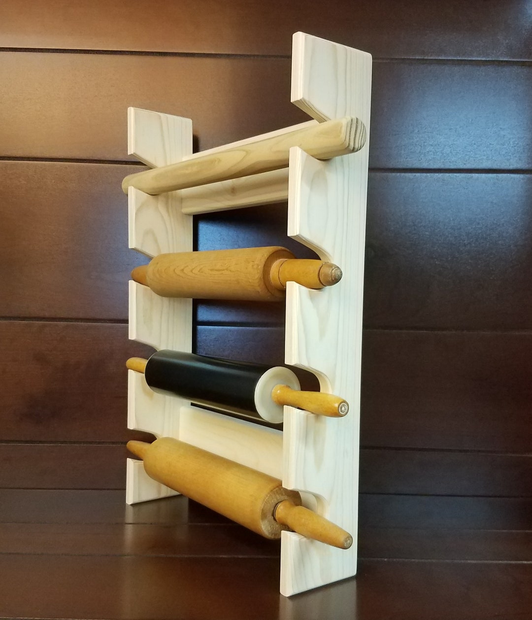 Rolling Pin Rack With Four Slots - Multiple Rolling Pin Rack - Rolling ...