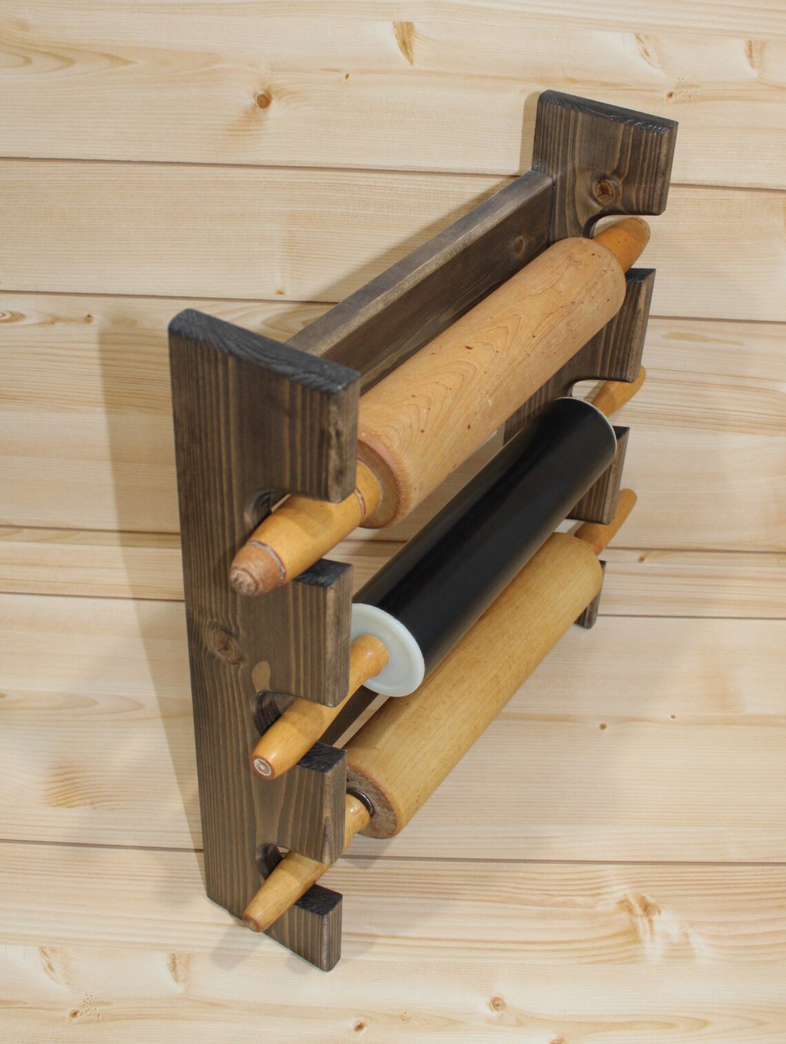 Rolling Pin Rack With Three Slots - Multiple Rolling Pin Rack - Rolling ...