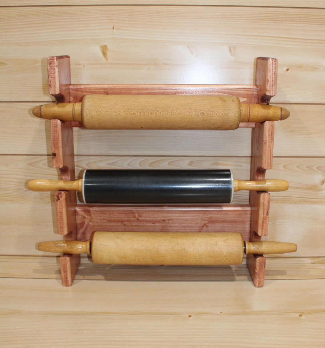 Rolling Pin Rack With Three Slots Multiple Rolling Pin Rack - Etsy
