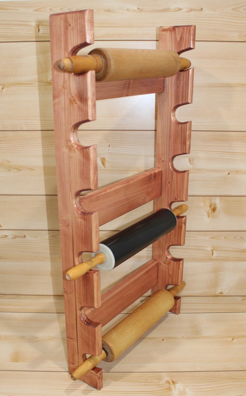 Rolling Pin Rack With Six Slots - Multiple Rolling Pin Rack - Rolling ...