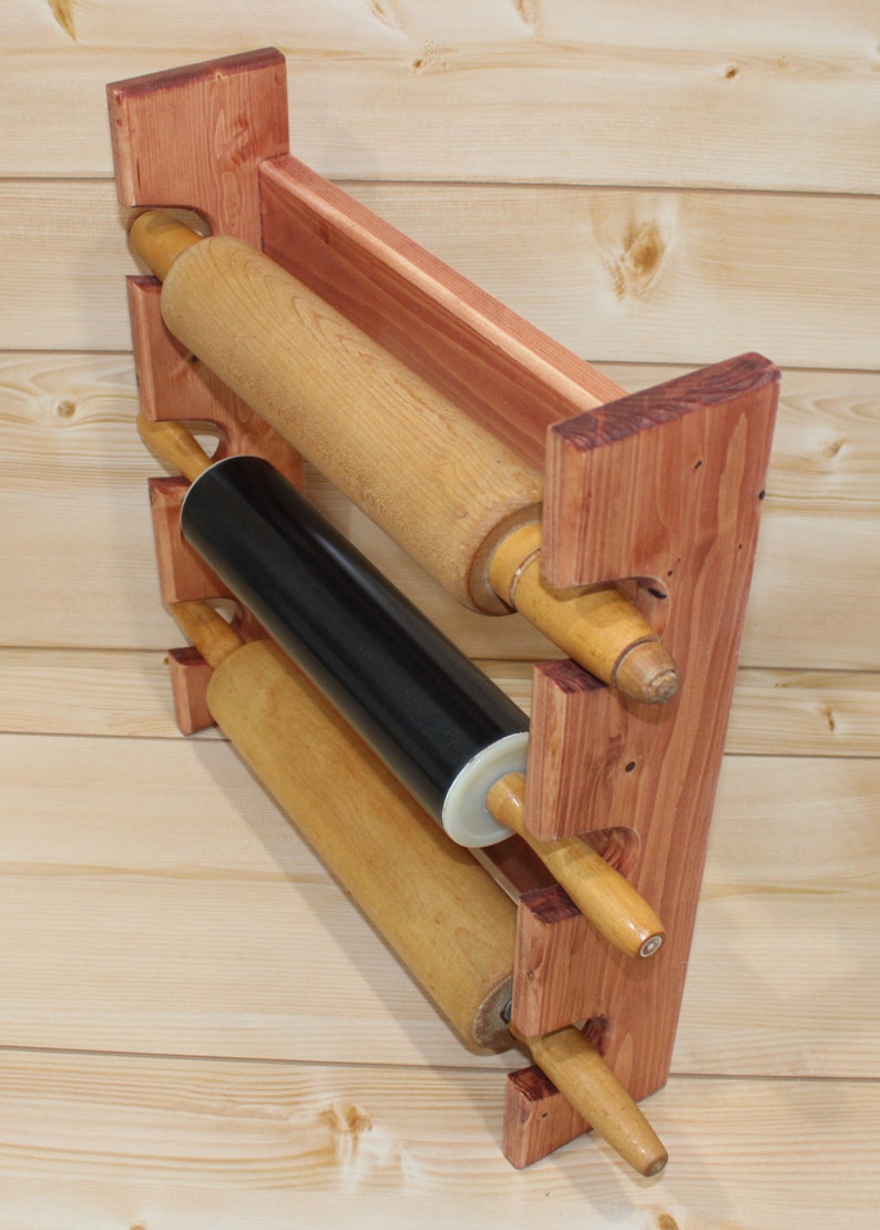 Rolling Pin Rack With Three Slots Multiple Rolling Pin Rack - Etsy