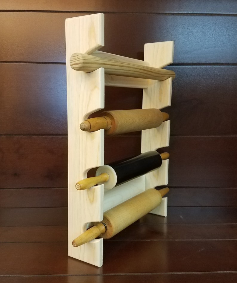 Rolling Pin Rack With Four Slots Multiple Rolling Pin Rack - Etsy