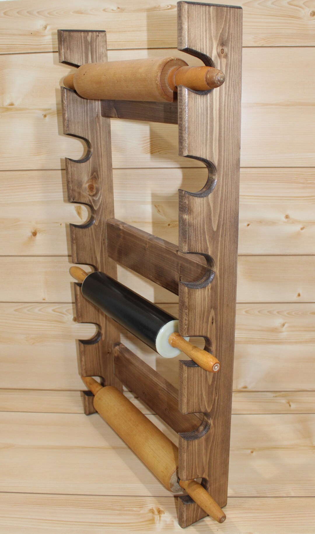 Rolling Pin Rack With Six Slots - Multiple Rolling Pin Rack - Rolling ...