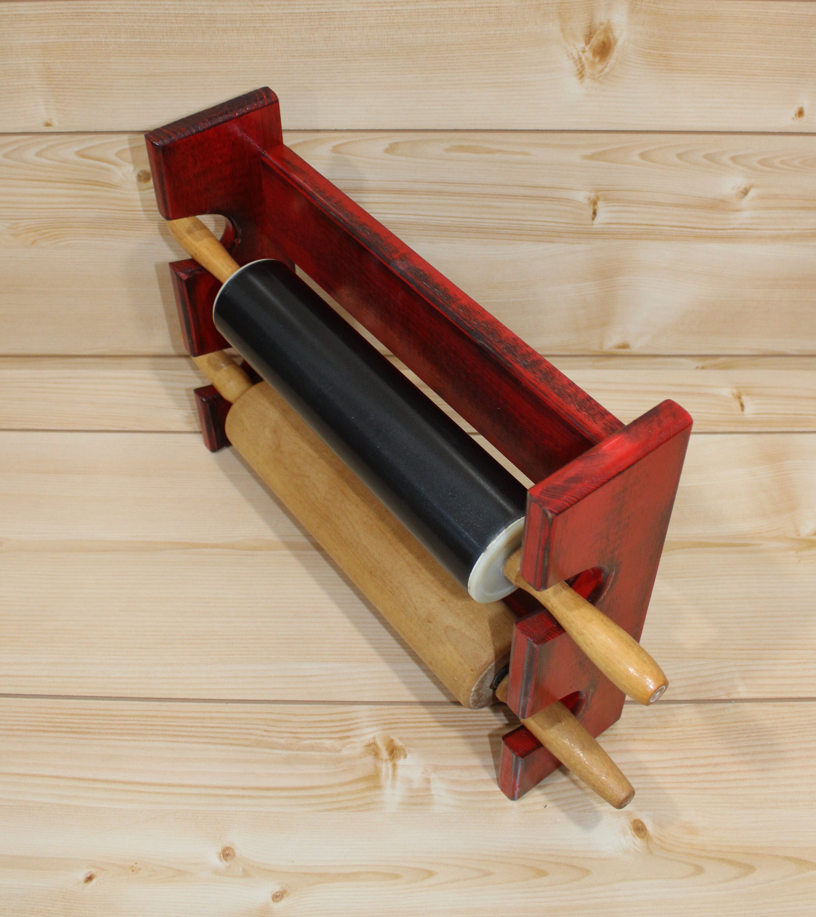 Red Rolling Pin Rack With Two Slots Multiple Rolling Pin - Etsy