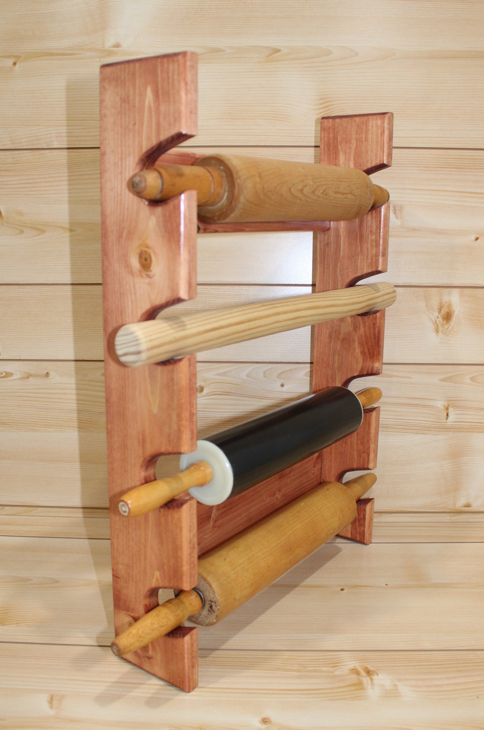 Rolling Pin Rack With Four Slots Multiple Rolling Pin Rack - Etsy