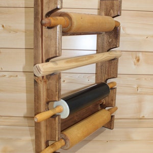 Rolling Pin Rack With Four Slots - Multiple Rolling Pin Rack - Rolling ...