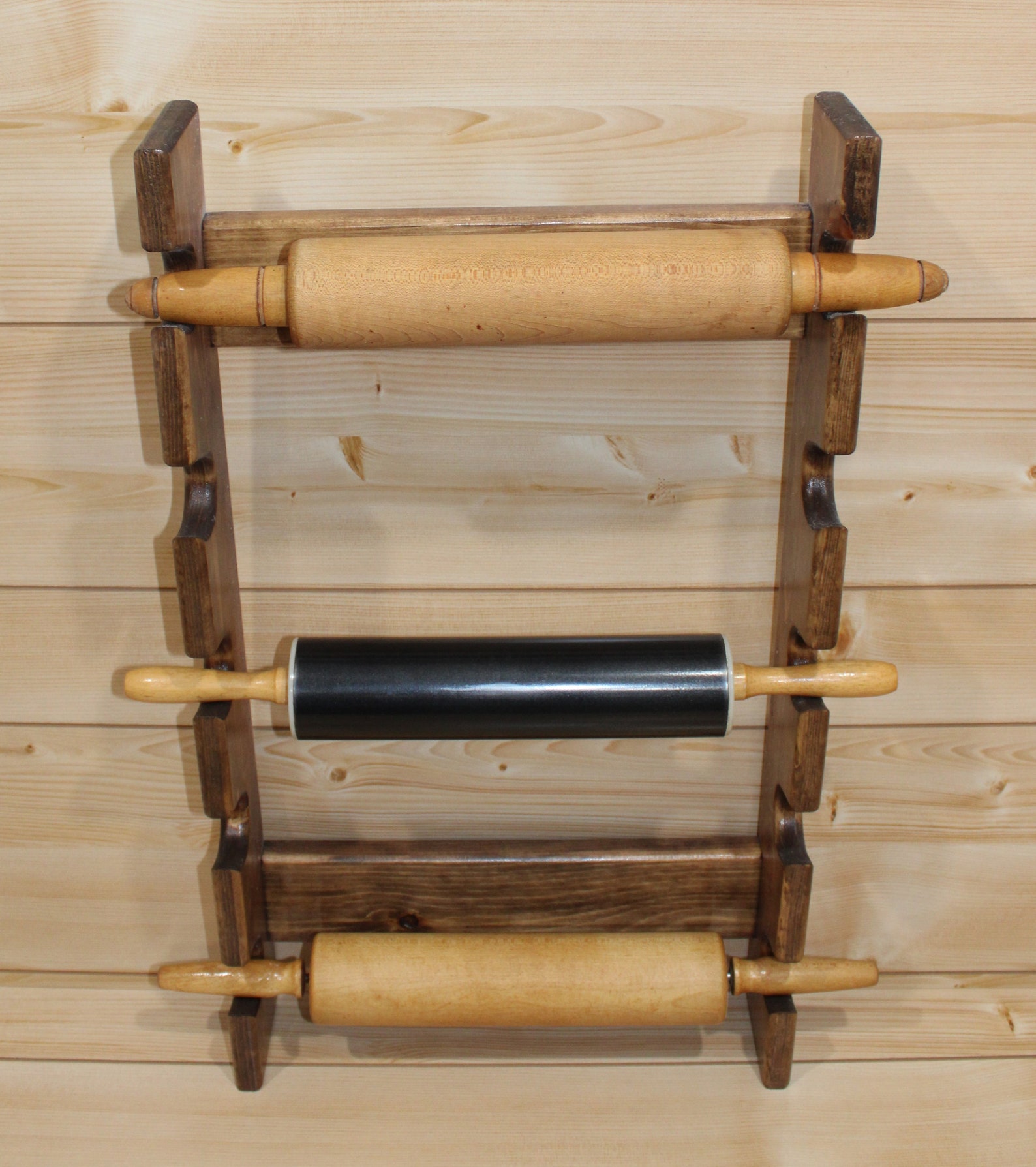 Rolling Pin Rack With Five Slots Multiple Rolling Pin Rack - Etsy