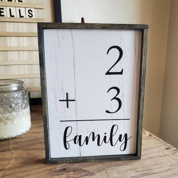 2 3 Family Sign | Etsy