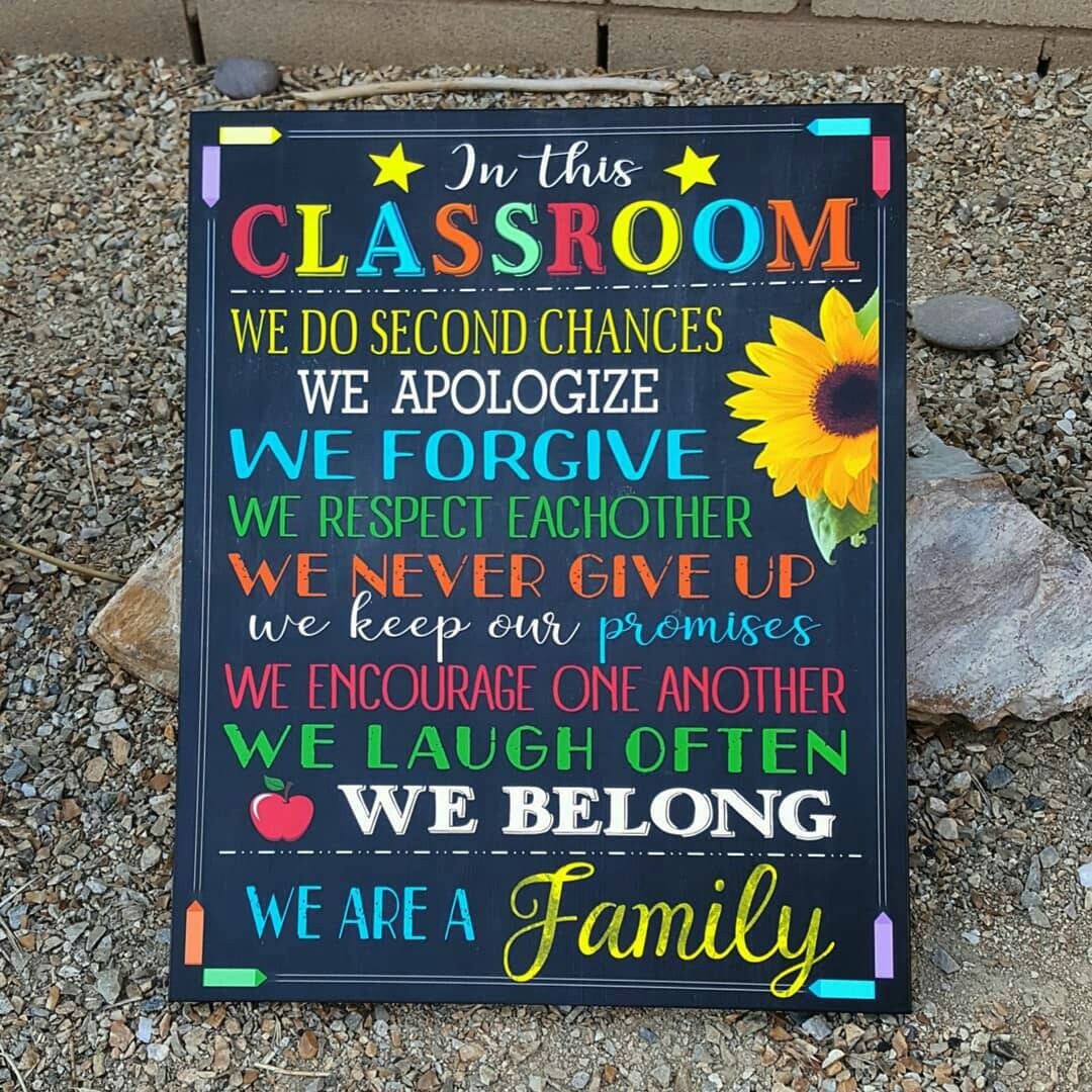 Classroom Rules Wood Sign: Inspirational Teacher Decor - Etsy
