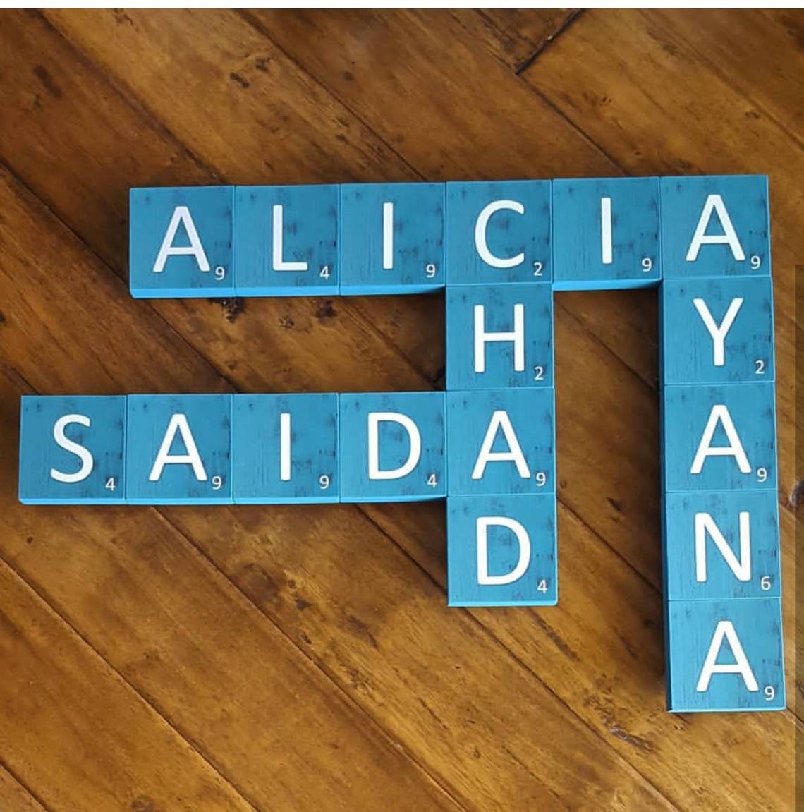 Customizable Scrabble Tile Wall Art: Personalized Family Decor - Etsy