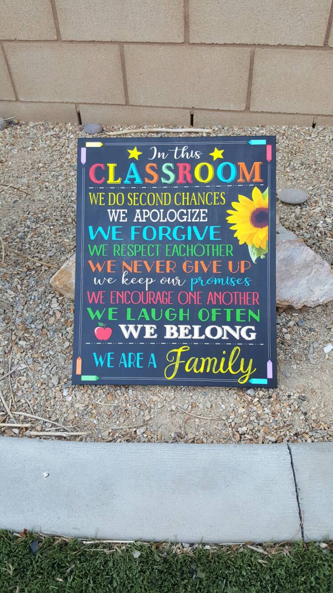Classroom Rules Wood Sign: Inspirational Teacher Decor - Etsy